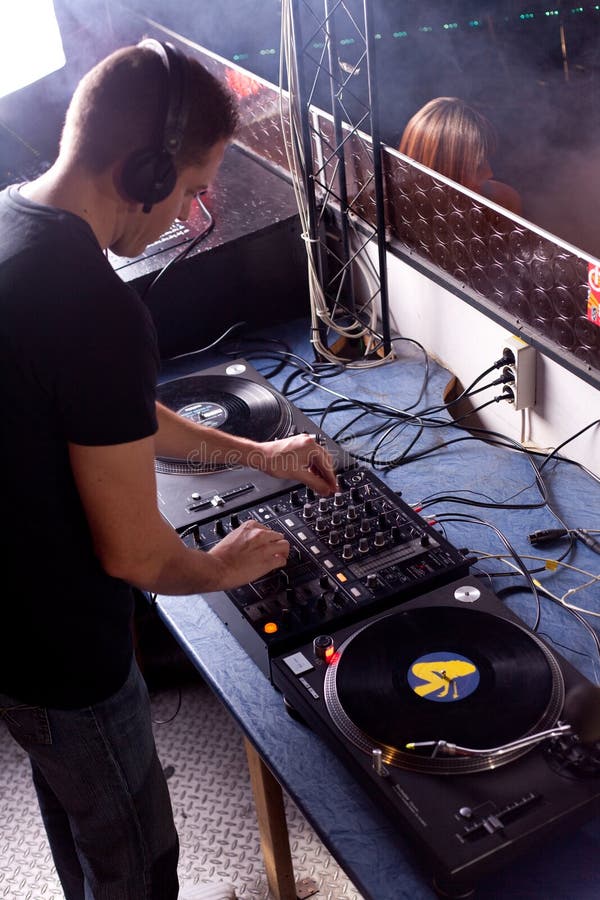 Dj at work stock image. Image of clean, copyspace, disco - 11493167