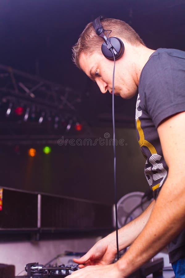 Dj at work stock image. Image of clean, copyspace, disco - 11493167