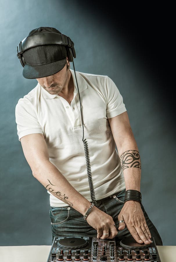 DJ at work stock photo. Image of banners, festivals, relax - 25416074