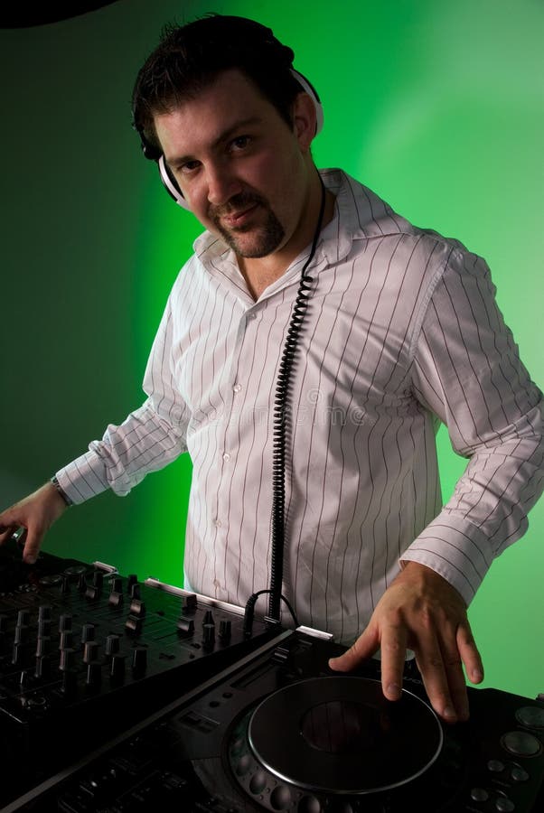 DJ at work stock photo. Image of caucasian, rave, entertain - 7538076