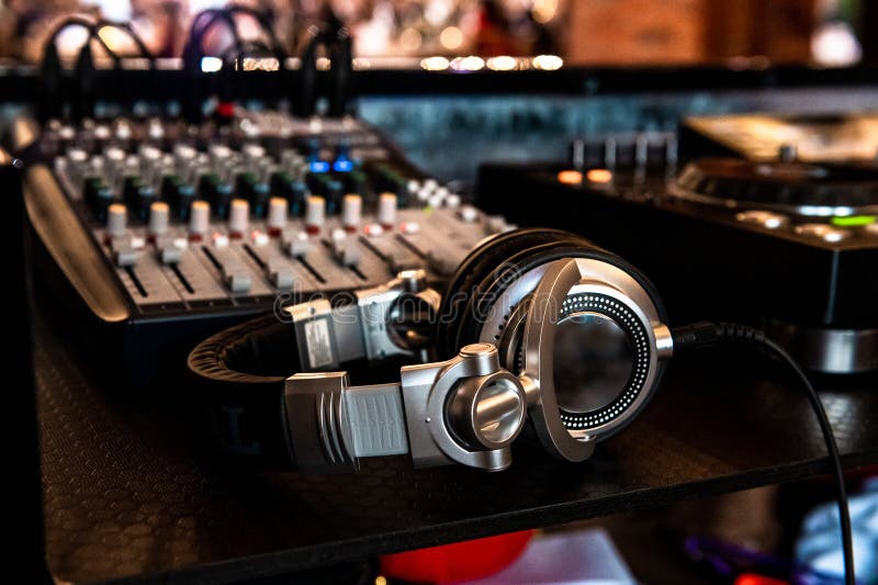 DJ Workstation at the Event Stock Image - Image of techno, modern ...