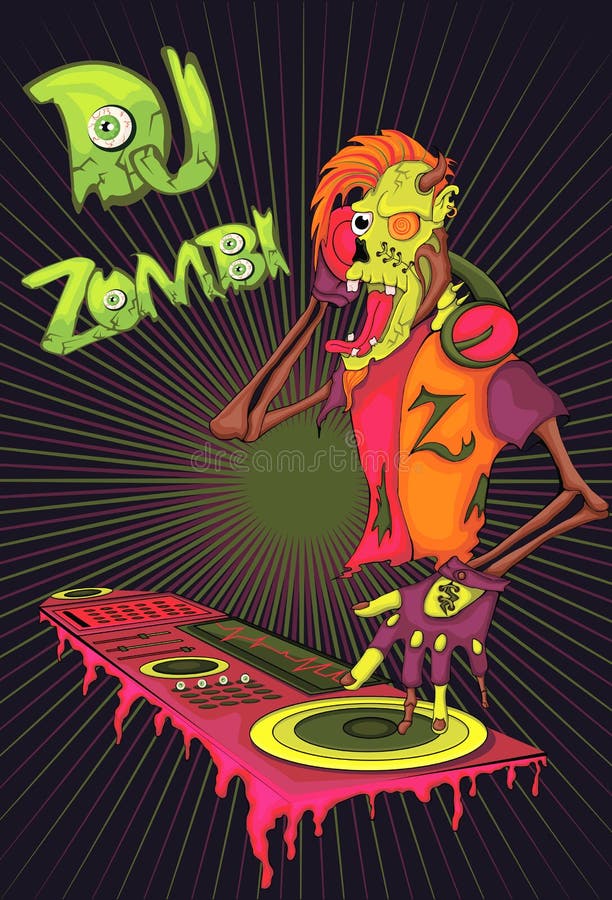 DJ character stock vector. Illustration of party, lute - 9282177