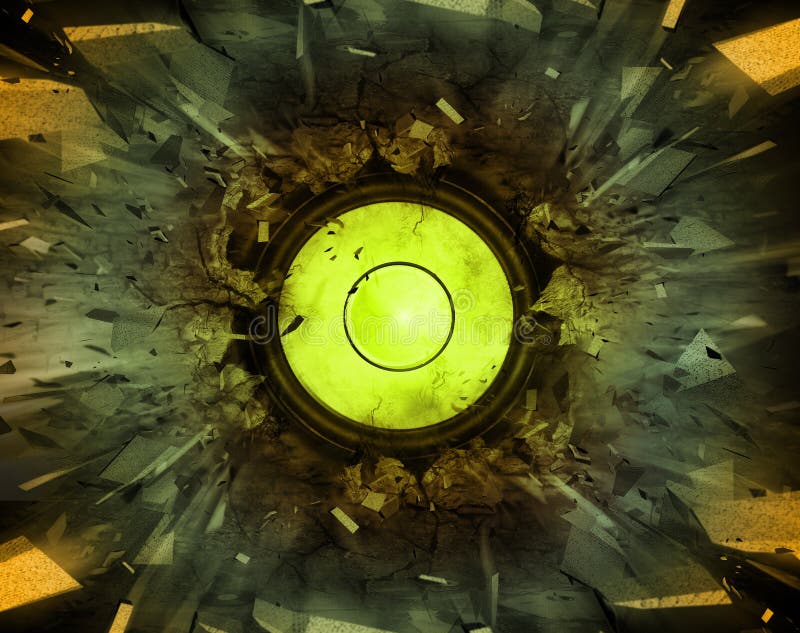 Digital Techno Explosion stock image. Image of motion - 2688715