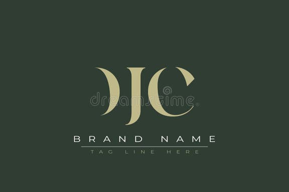 DJC Abstract Letter Logo Design Stock Illustration - Illustration of ...