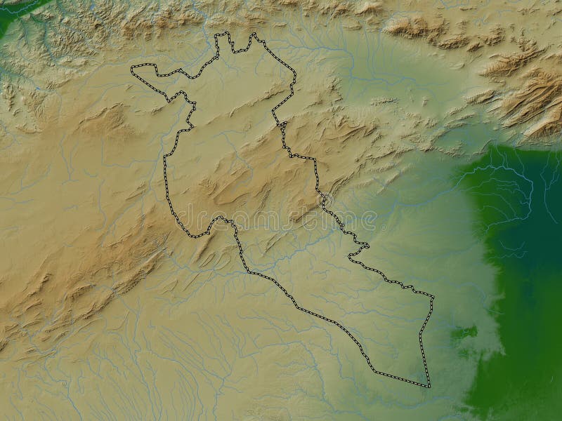 Djelfa, Algeria. Physical. No Legend Stock Illustration - Illustration ...