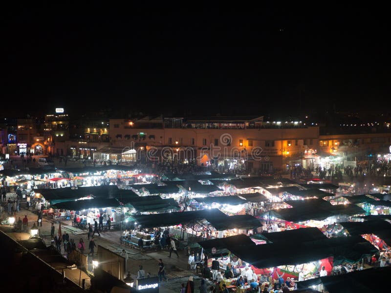 Djemaa El Fna Square in Marrakech, Morocco Editorial Photo - Image of ...