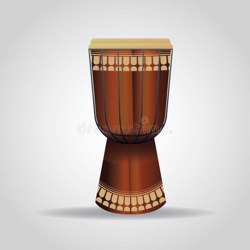 Djembe African Drum. Vector Illustration Decorative Design Stock Vector ...