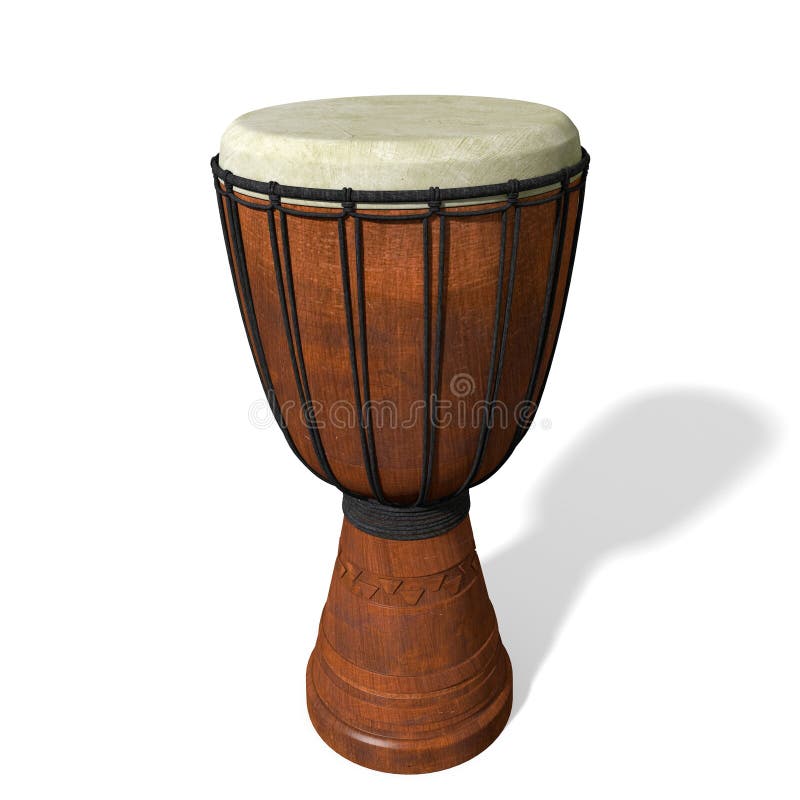 Jambe Drum stock illustration. Illustration of mahogany - 1529870