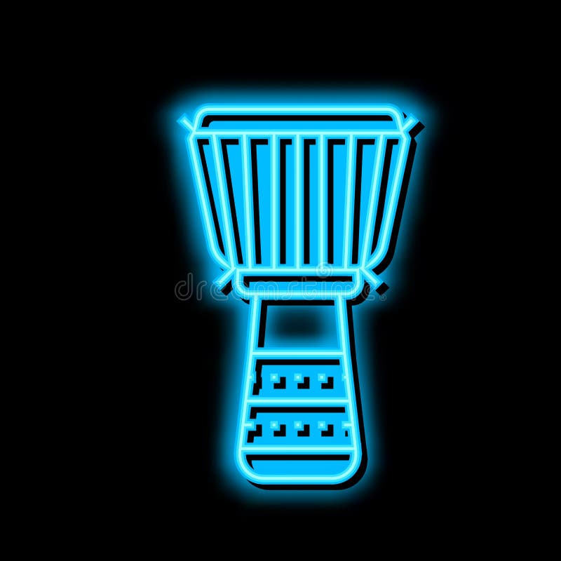 Djembe Drum Instrument Neon Glow Icon Illustration Stock Vector ...