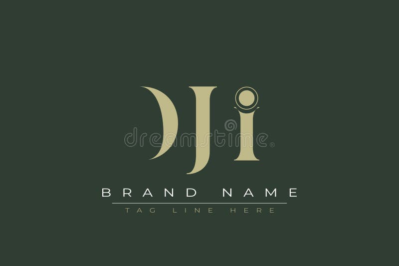 DJI Abstract Letter Logo Design Stock Illustration - Illustration of ...