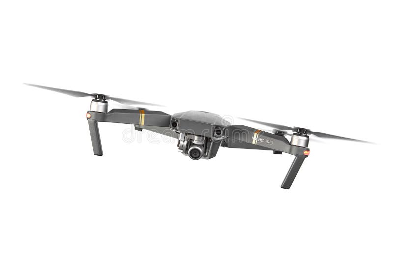 In Flight - Side View Of Professional Camera Drone (UAV) Stock Image ...
