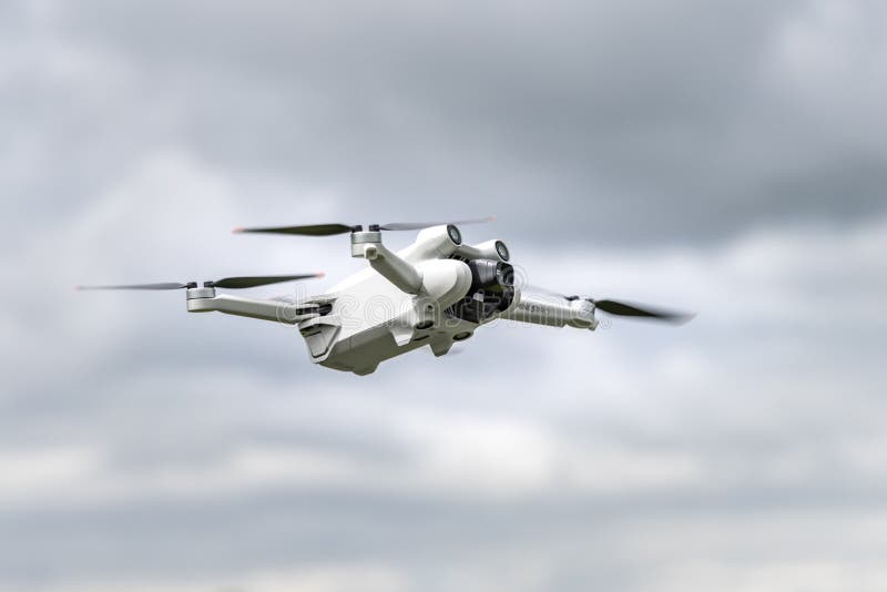 DJI Mini 3 Pro Drone Side View in Flight Editorial Stock Photo - Image ...