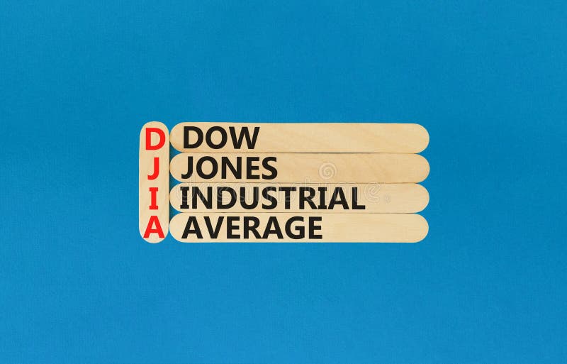 Djia Dow Jones Industrial Average Symbol Concept Words Djia Dow Jones Industrial Average On