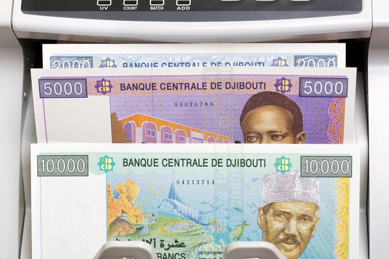 Djiboutian Franc in a Counting Machine Stock Image - Image of banknote ...