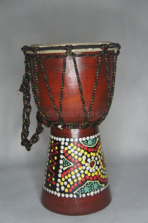Djimbe or Jimbe Musical Instrument Stock Image - Image of cokelat ...