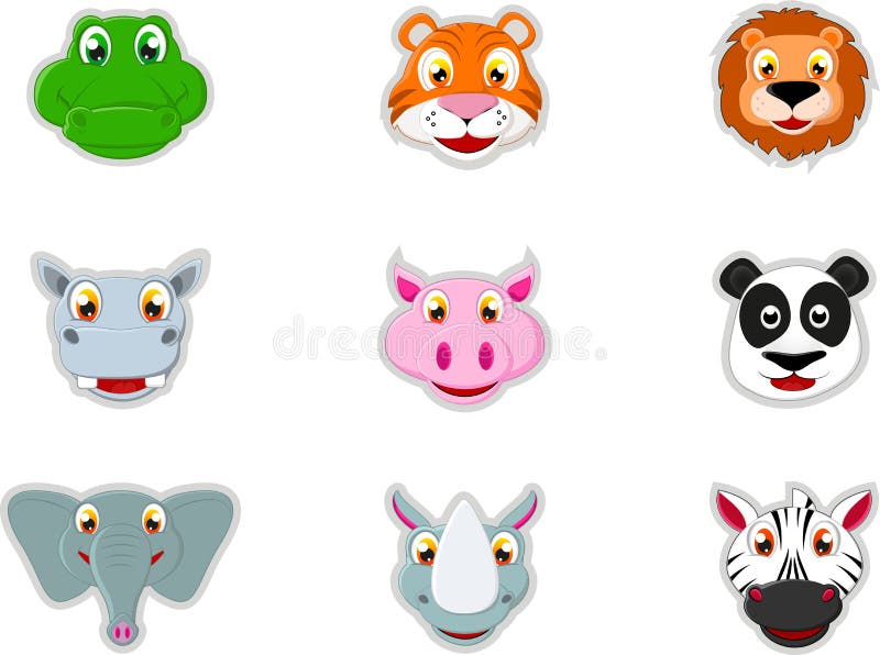 Animaliska Vektoruppsättningar För Emoji- Och Uttrycksvektorer Emojis ...