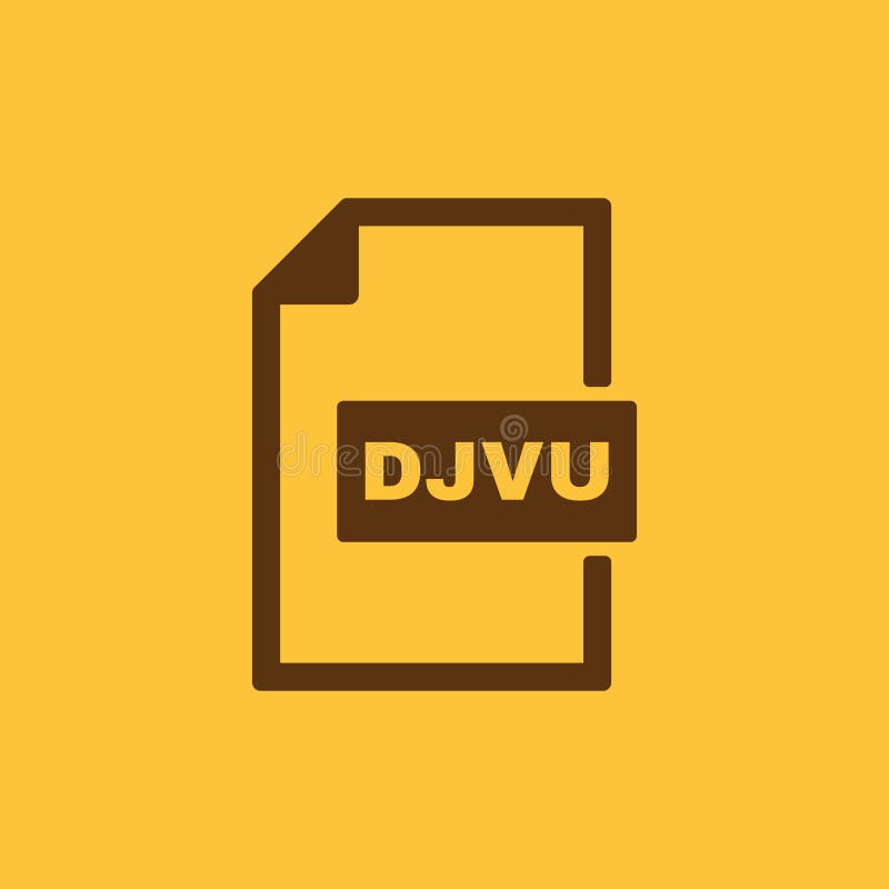 The DJVU Icon. File Format Symbol Stock Illustration - Illustration of ...
