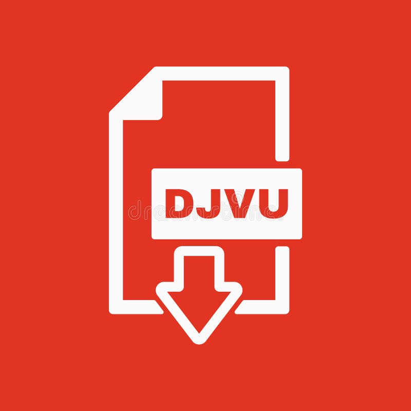 The DJVU Icon. File Format Symbol Stock Illustration - Illustration of ...