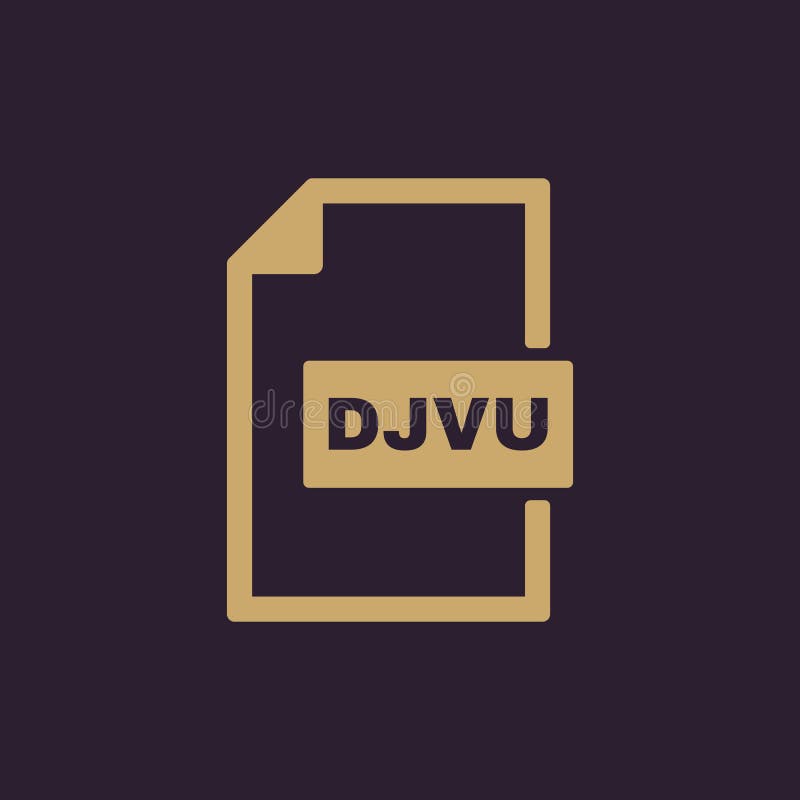 The DJVU Icon. File Format Symbol Stock Vector - Illustration of page ...