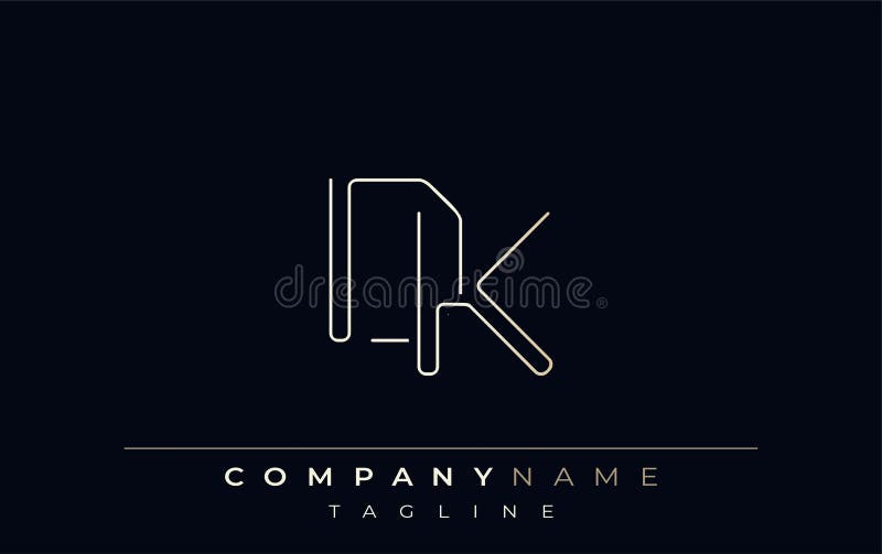 DK Abstract Line Style Logo Stock Illustration - Illustration of ...