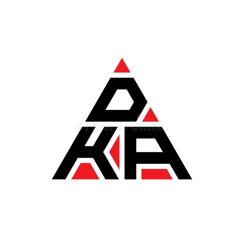 DKA Triangle Letter Logo Design with Triangle Shape. DKA Triangle Logo ...