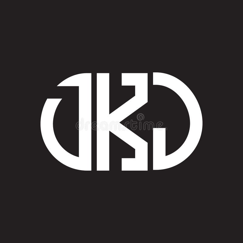 DKJ Letter Logo Design on Black Background. DKJ Creative Initials ...
