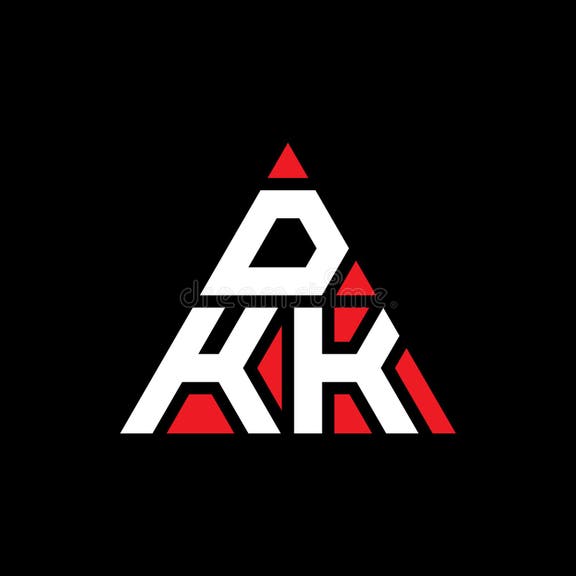 DKK Triangle Letter Logo Design with Triangle Shape. DKK Triangle Logo ...