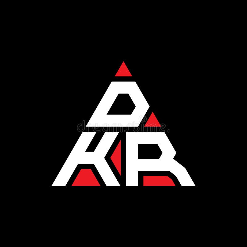 DKR Triangle Letter Logo Design with Triangle Shape. DKR Triangle Logo ...