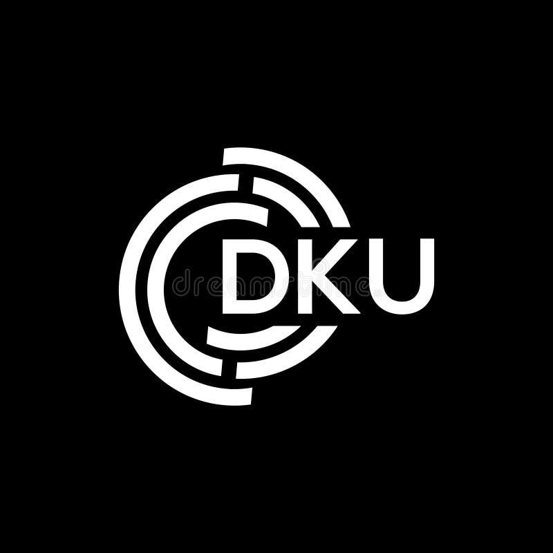 DKU Letter Logo Design on Black Background. DKU Creative Initials ...