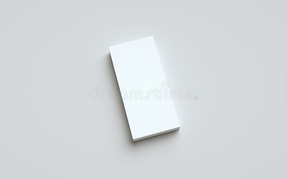 DL Flyer / Invitation Mock-Up - One Stack of Flyers. 3D Illustration ...