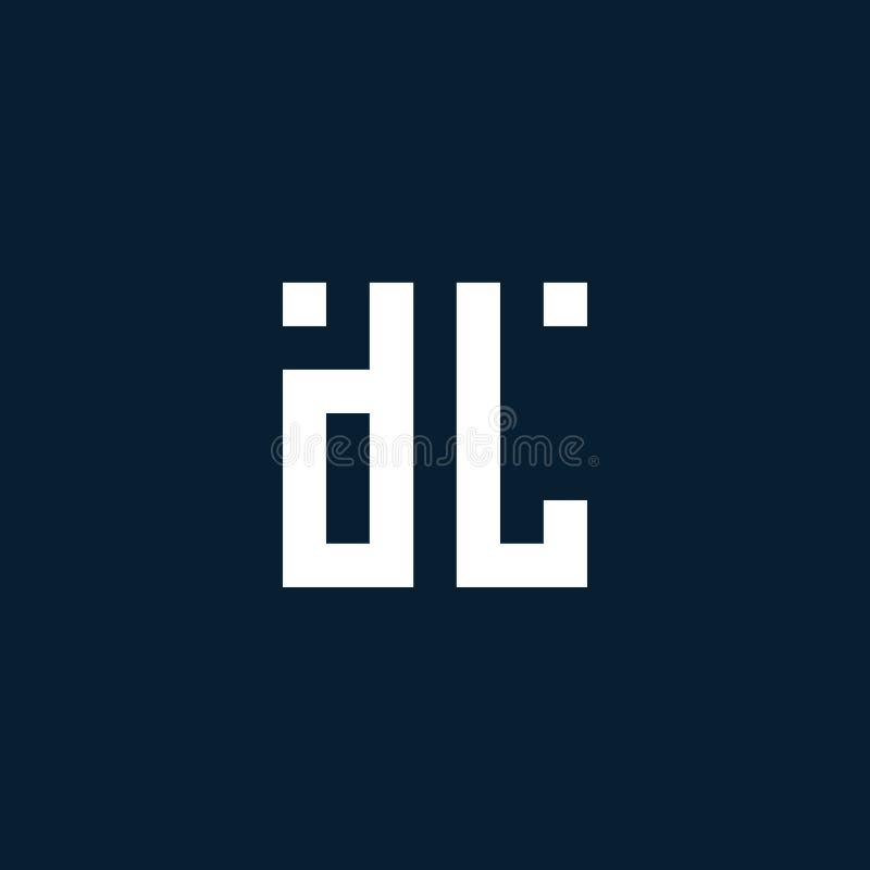 DL Initial Monogram Logo with Geometric Style Stock Illustration ...