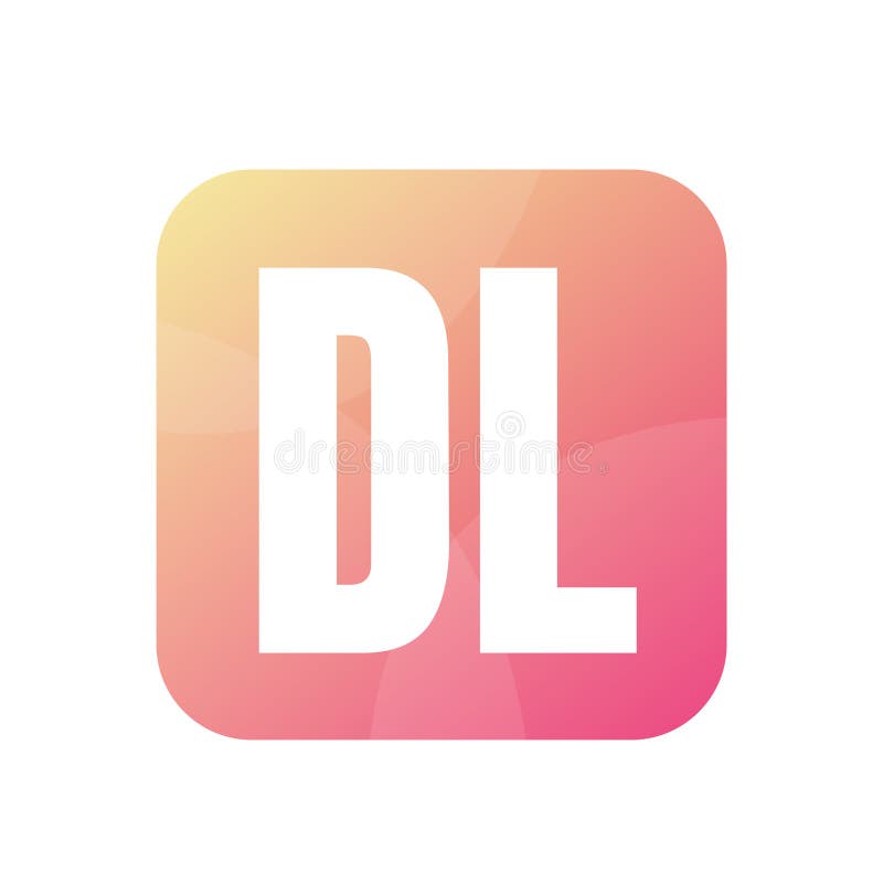 DL Letter Logo Design with Simple Style Stock Vector - Illustration of ...
