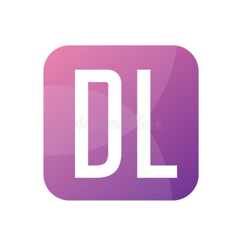 DL Letter Logo Design with Simple Style Stock Vector - Illustration of ...