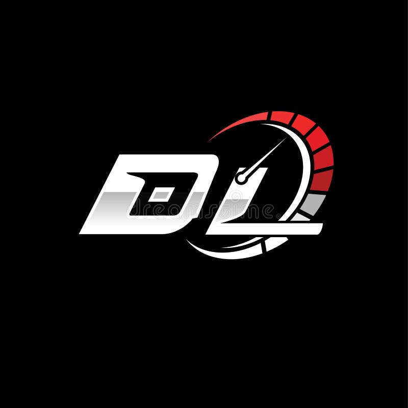 DL Logo Letter Speed Meter Racing Style Stock Vector - Illustration of ...