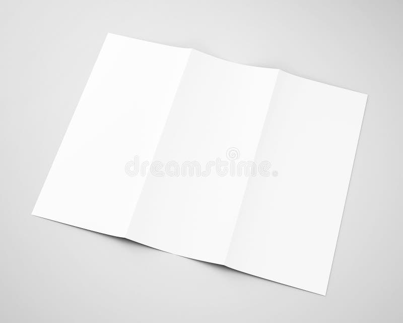 DL Tri-Fold Brochure 3D Rendering Stock Illustration - Illustration of ...