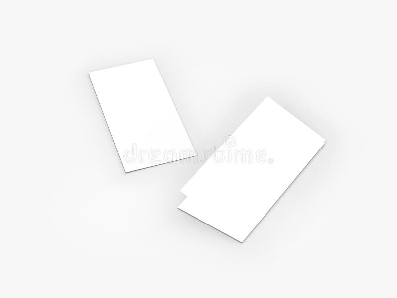 DL Tri-Fold Brochure 3D Rendering Stock Illustration - Illustration of ...