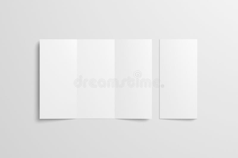 DL Tri-Fold Brochure 3D Rendering Stock Illustration - Illustration of ...