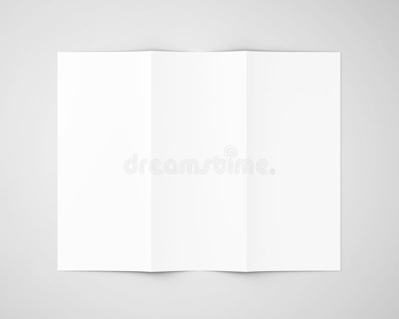 DL Tri-Fold Brochure 3D Rendering Stock Illustration - Illustration of ...