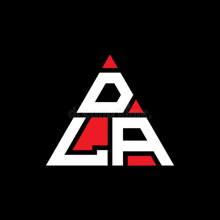 DLA Triangle Letter Logo Design with Triangle Shape. DLA Triangle Logo ...