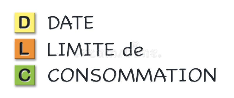 DLC Initials in Colored 3d Cubes with Meaning in French Language Stock ...