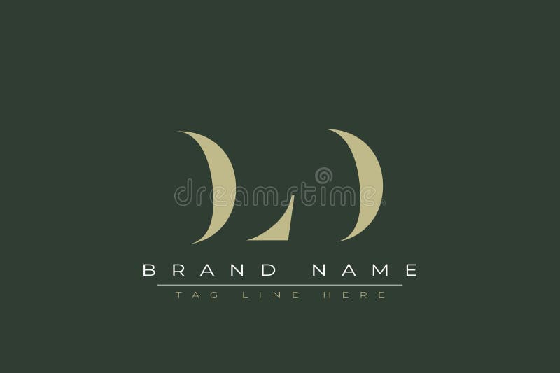 DLD Abstract Letter Logo Design Stock Vector - Illustration of simple ...
