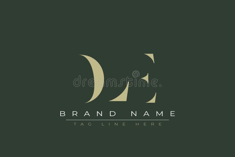 DLE Abstract Letter Logo Design Stock Vector - Illustration of modern ...
