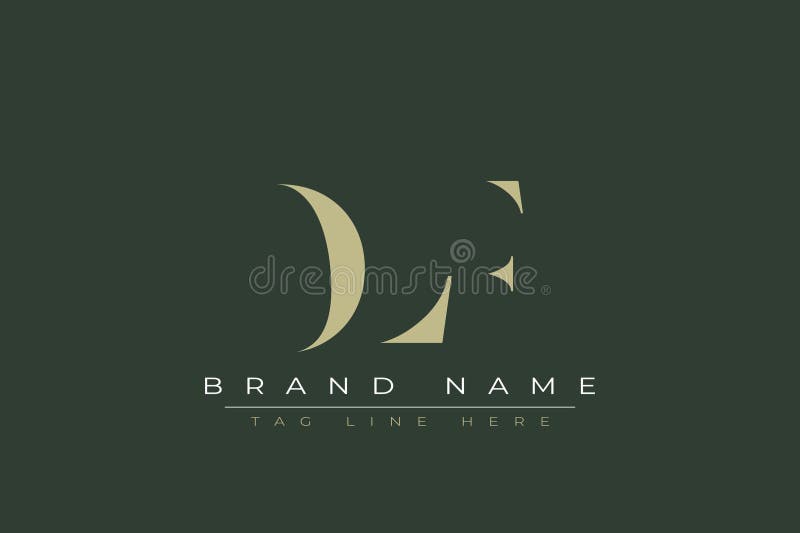 DLF Abstract Letter Logo Design Stock Vector - Illustration of modern ...