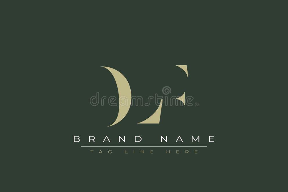 DLF Abstract Letter Logo Design Stock Vector - Illustration of modern ...