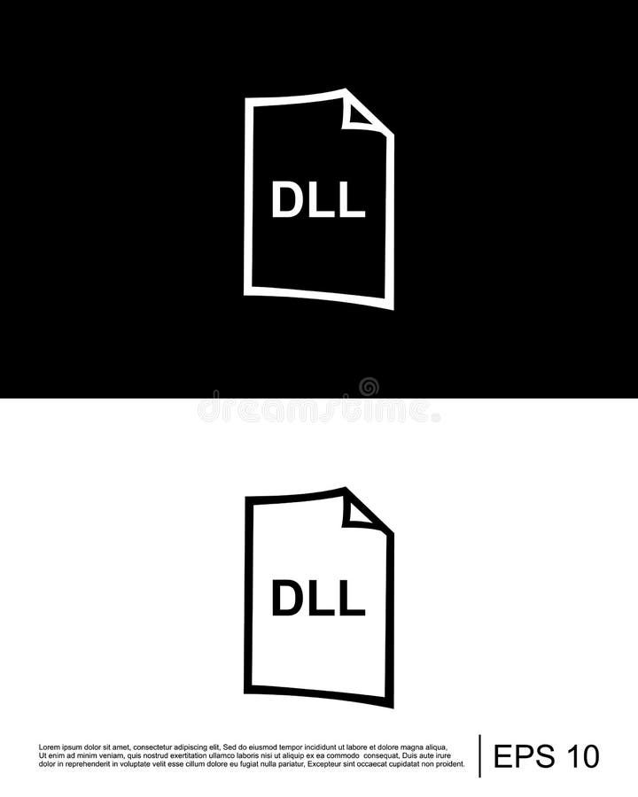 Dll File Format Icon Template Stock Vector - Illustration of business ...