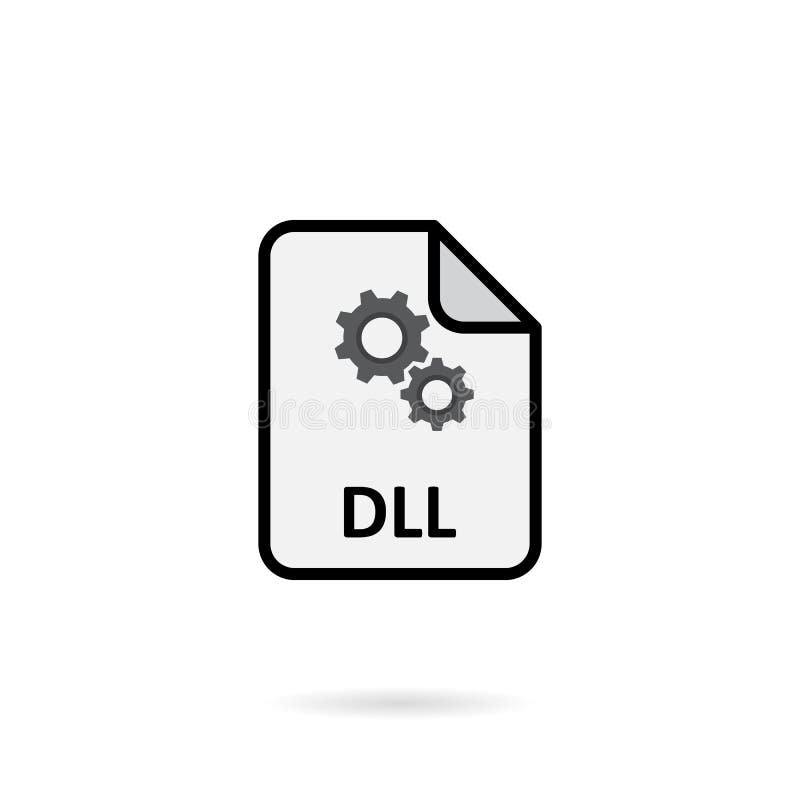 DLL File on White Background Stock Illustration - Illustration of ...
