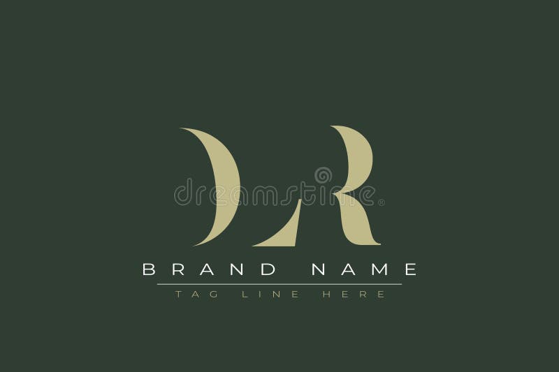 DLR Abstract Letter Logo Design Stock Vector - Illustration of number ...