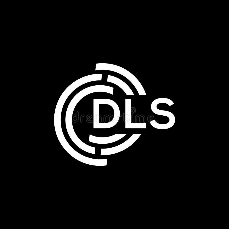 DLS Letter Logo Design on Black Background. DLS Creative Initials ...