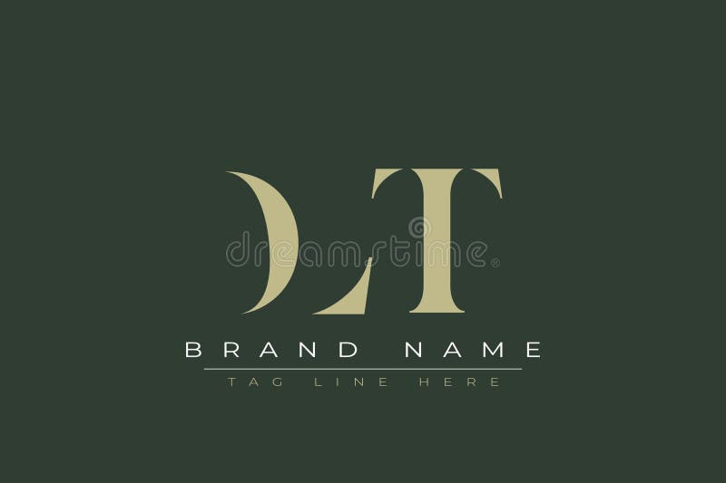 DLT Abstract Letter Logo Design Stock Vector - Illustration of simple ...