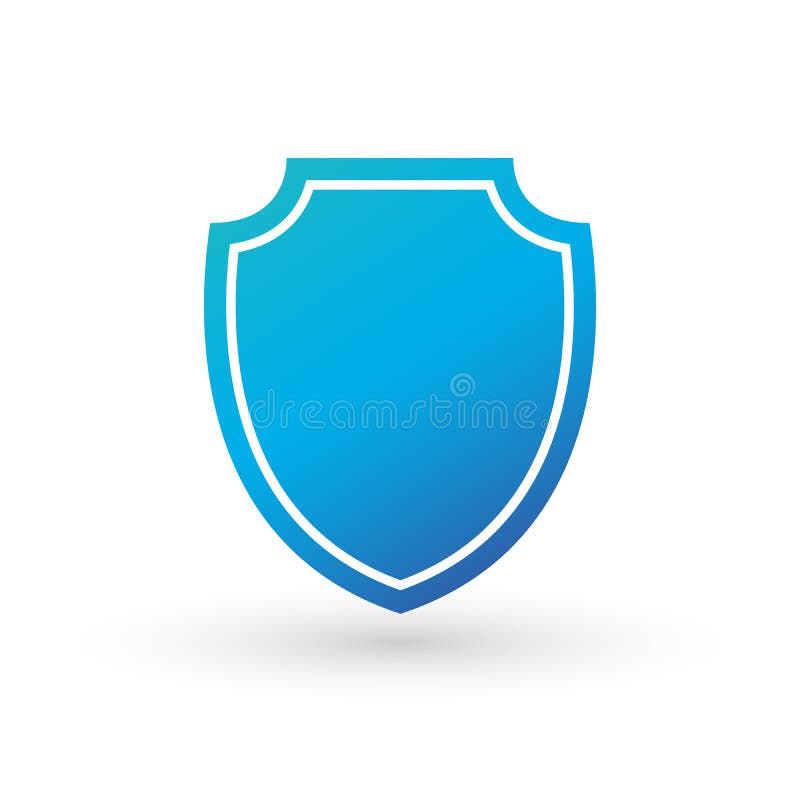 Dlue Gradient Shield Icon in Trendy Flat Style Design. Shield Symbol ...